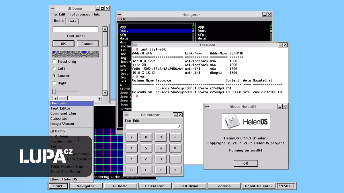 Český operační systém HelenOS vyšel v nové verzi, nově má nabídku Start - Lupa.cz