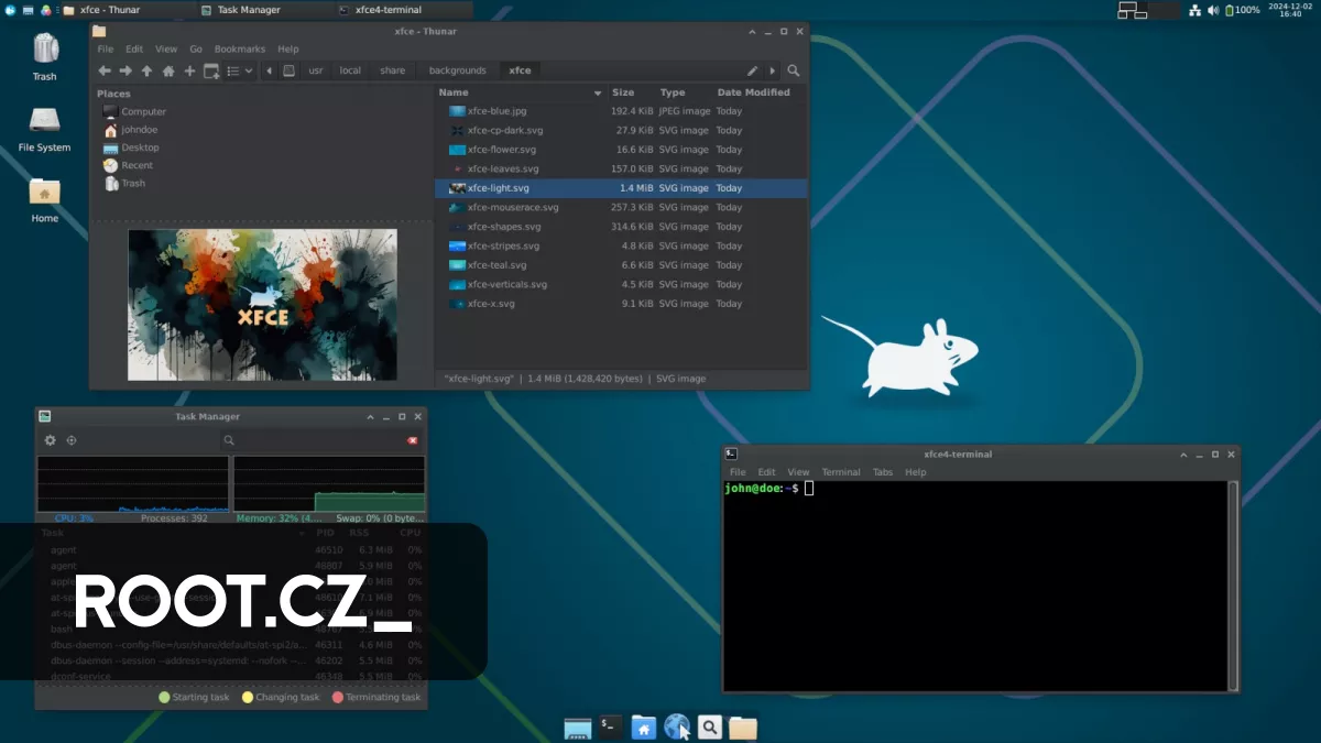 Vyšlo Xfce 4.20 s podporou Waylandu, openSUSE má nástroj na přepínání GPU - Root.cz