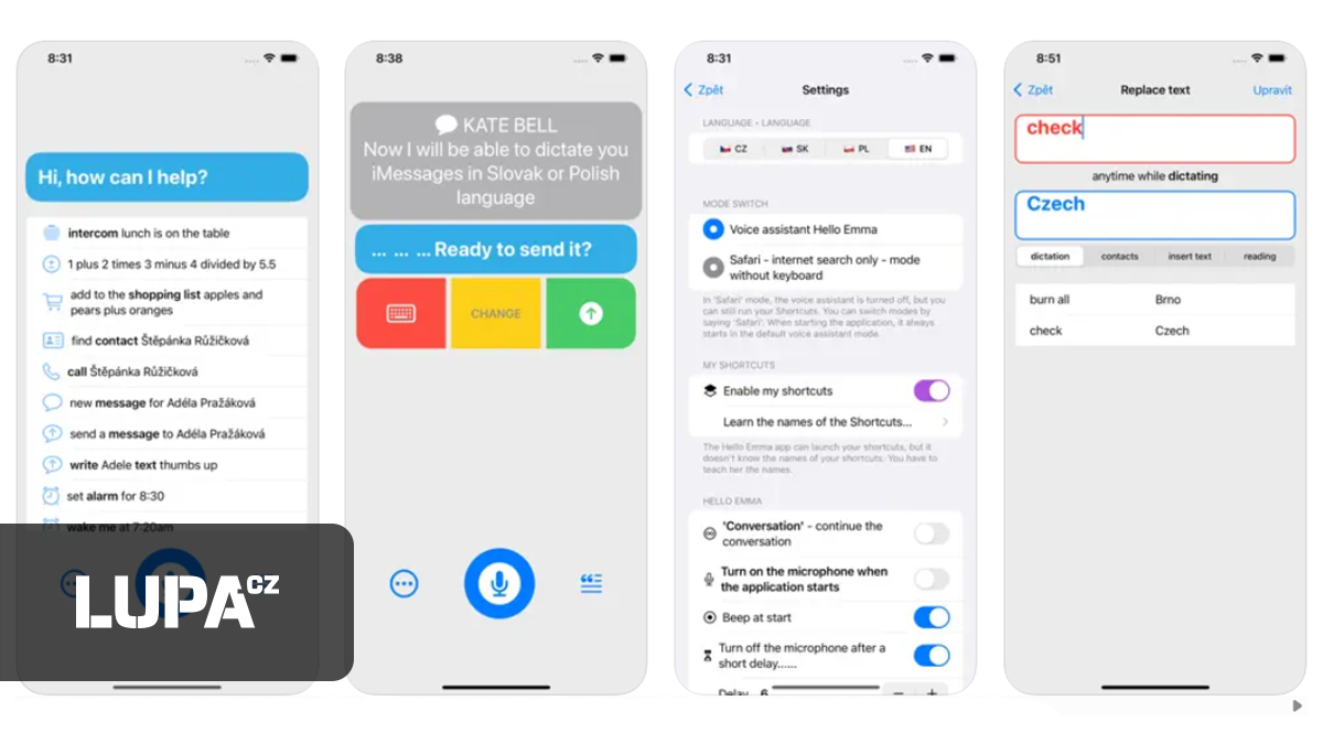 Pomocí nové aplikace Hello Emma lze ovládat iPhone mluvenou češtinou ve ...