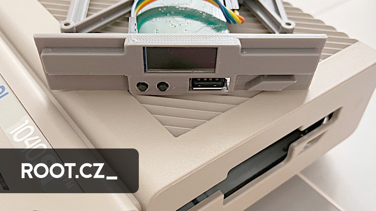 Výměna nefunkční disketové mechaniky Atari 1040 STFM za moderní řešení ...