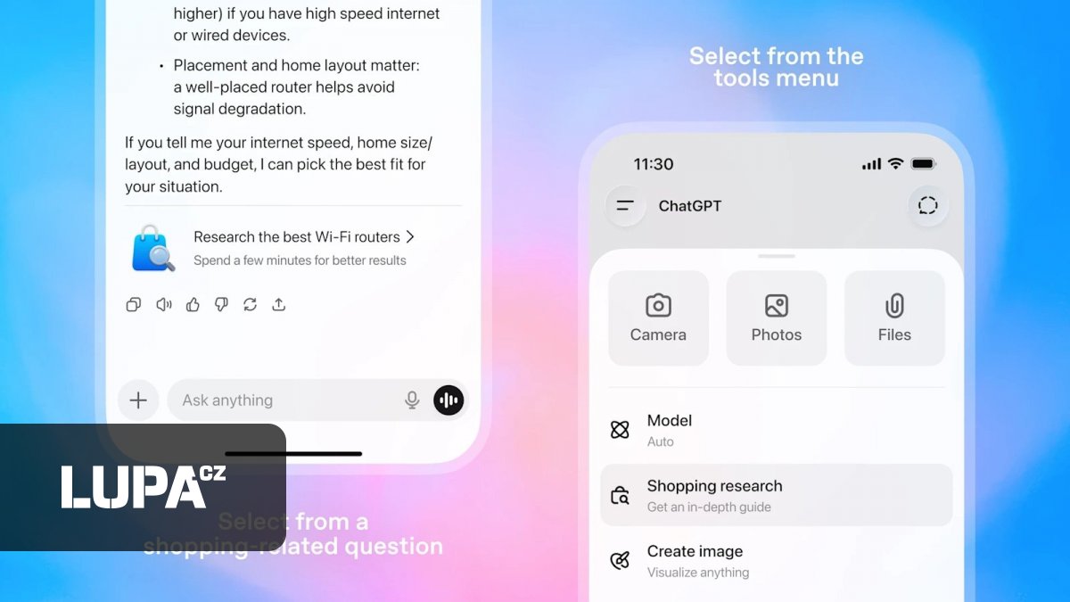 ChatGPT začíná radit s nákupy, spouští vlastní vyhledávač zboží - Lupa.cz