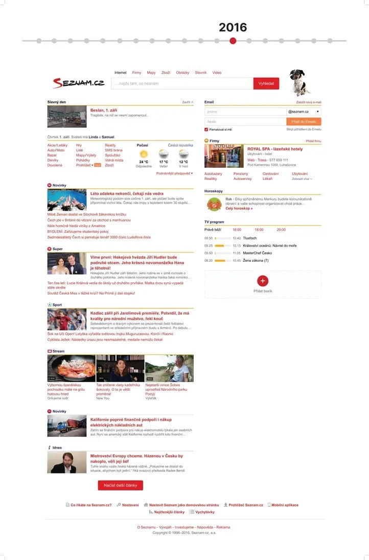 Seznam.cz slaví 30 let. Podívejte se, jak se měnil český internetový ...