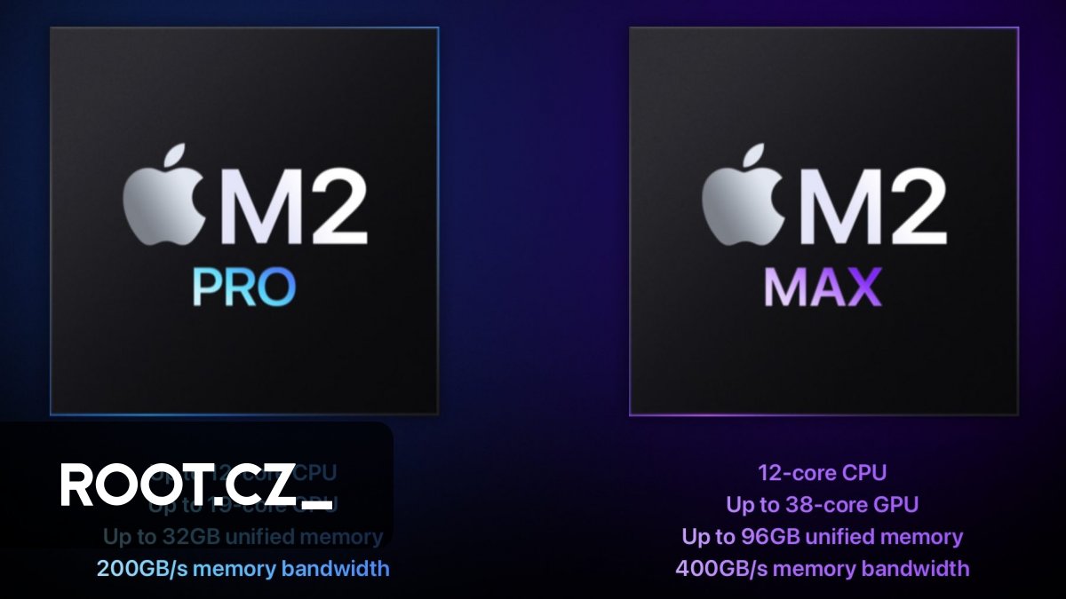 Apple představil M2 Pro a M2 Max - Root.cz
