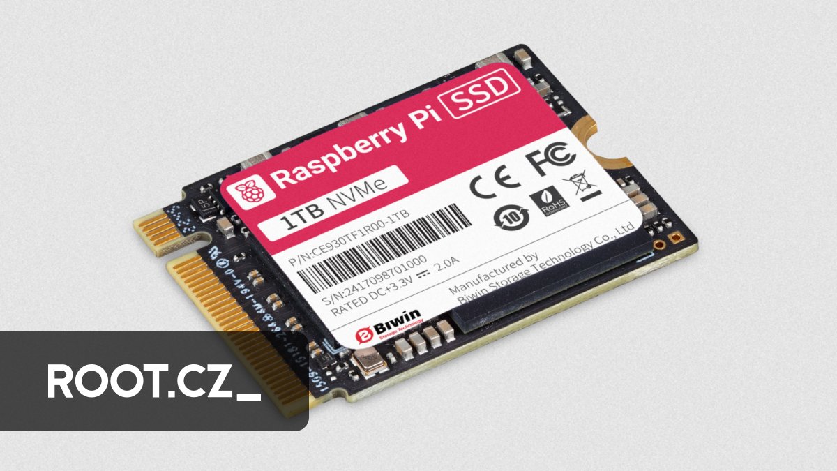 Raspberry Pi SSD s kapacitou 1 TB se prodává za 70 dolarů - Root.cz