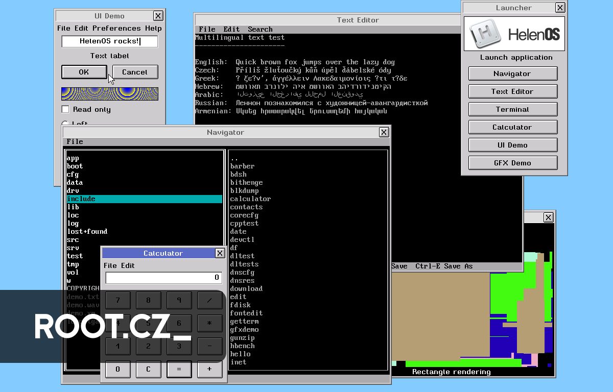 HelenOS 0.12.1 (Cathode) - Root.cz