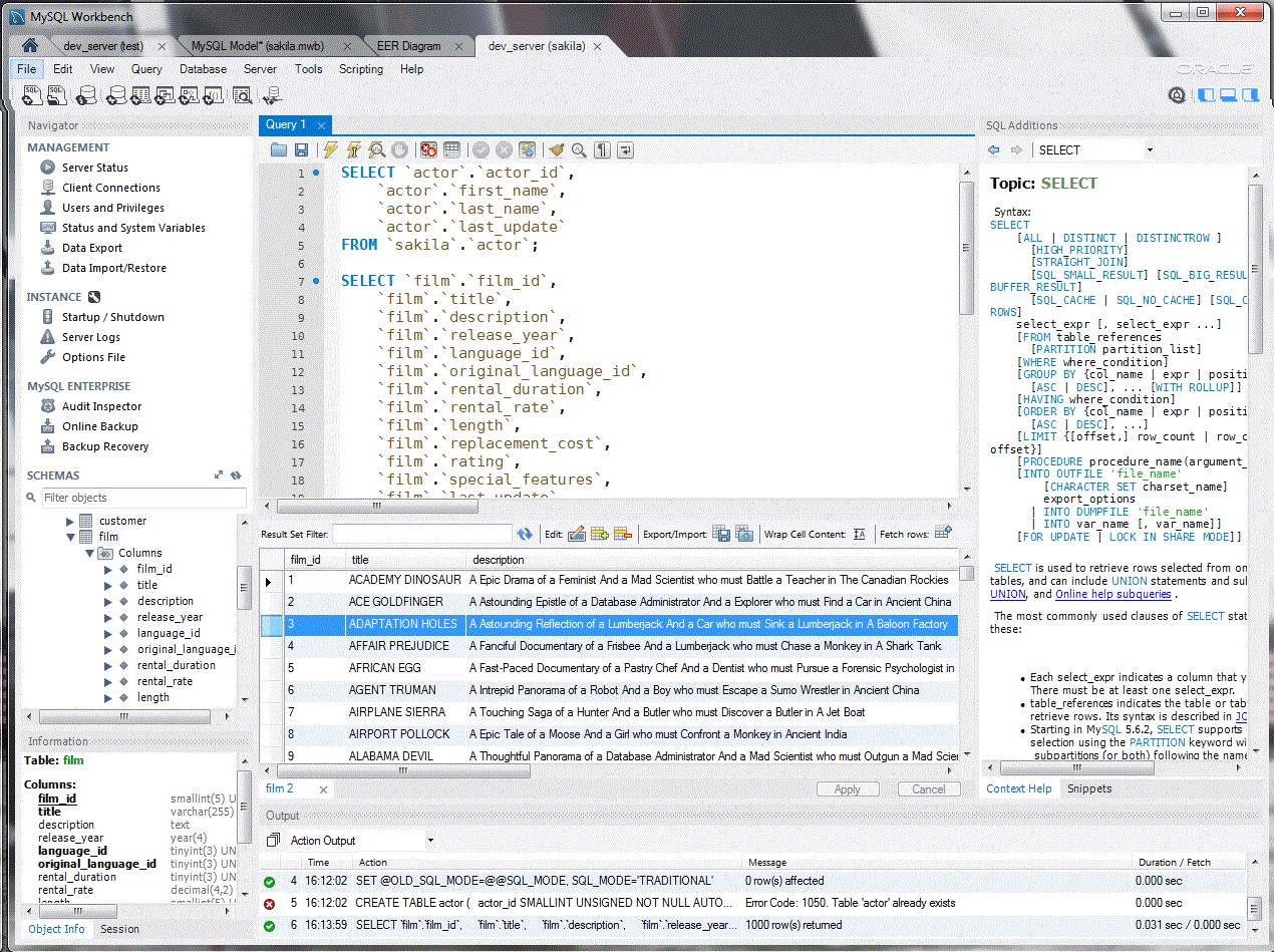 MySQL Workbench Ihned Zdarma Ke Sta en Slune nice cz