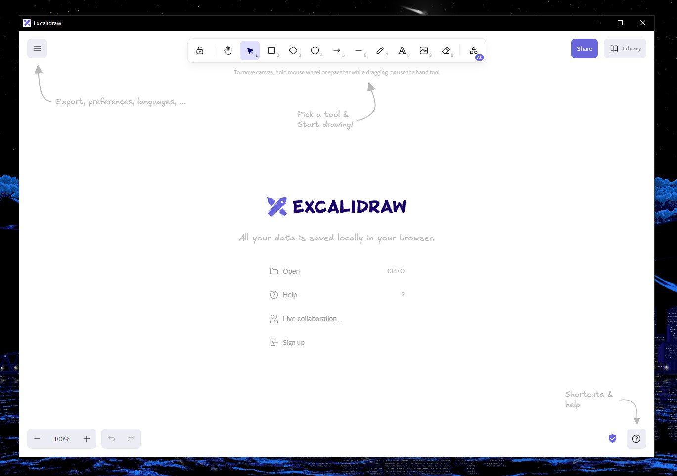 excalidraw-desktop - ihned zdarma ke stažení - Slunečnice.cz